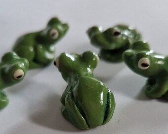 Awkward Jelly Frog Desk Buddy with Teeny Bum Handmade Polymer Clay ...