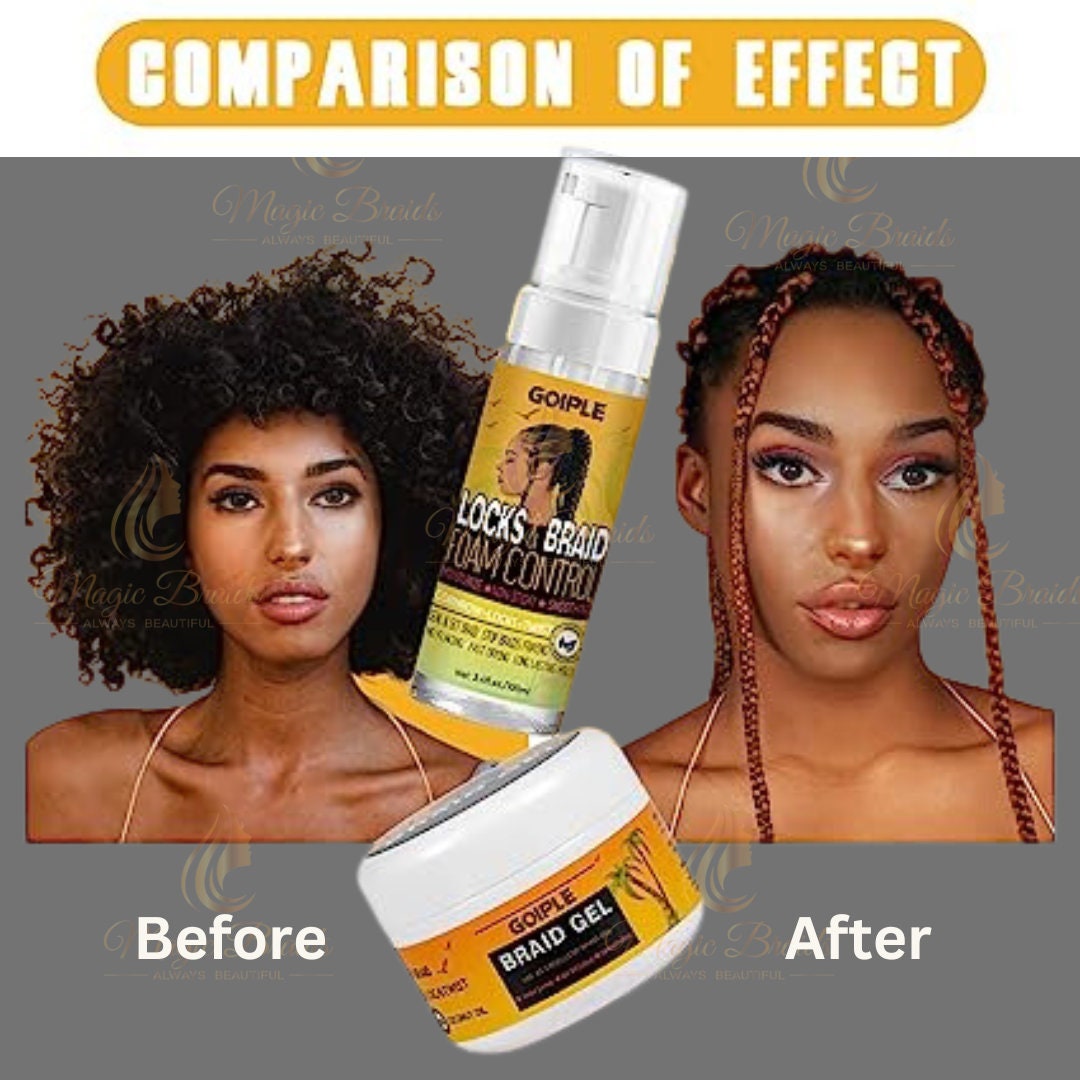 Strong Hold Braid Gel Braid Mousse Tames Frizz Smoothing Gel Good for ...