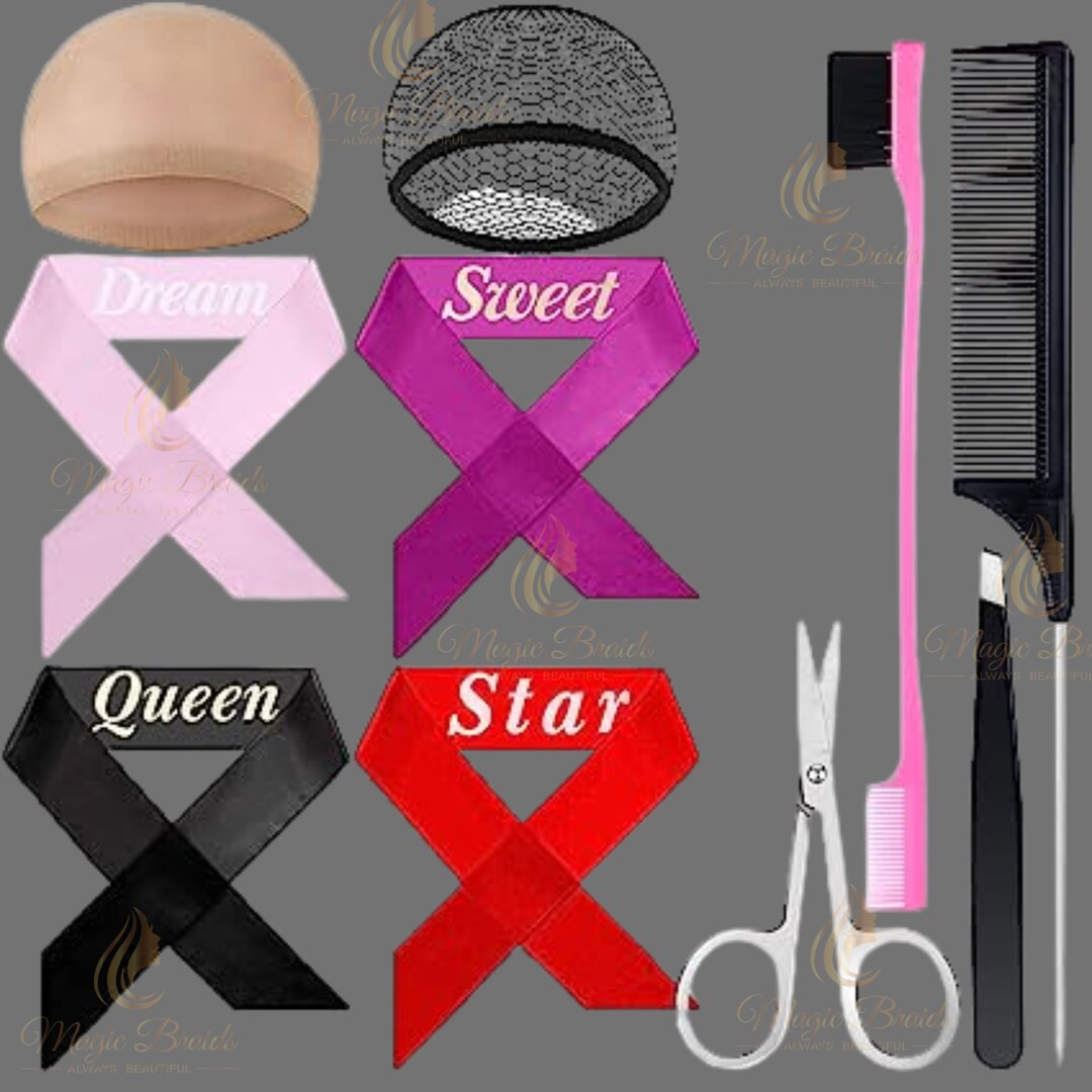 WILLBOND 4 Pieces Edge Laying Scarf Wig Grip Band Non-slip Hair Wrap ...