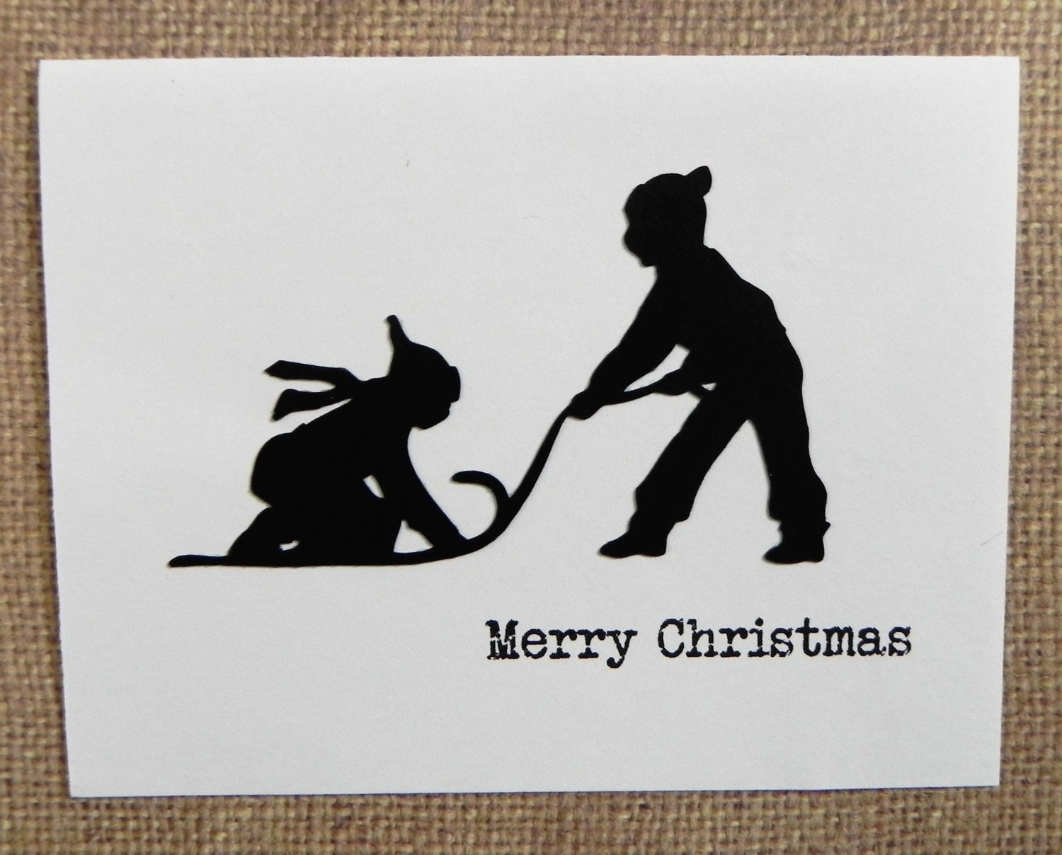 Children Sledding Christmas Card, Christmas Card Set, Holiday Card Set ...