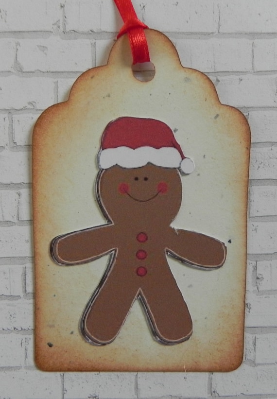 Etiquetas de regalo de pan de jengibre etiquetas de regalo de | Etsy