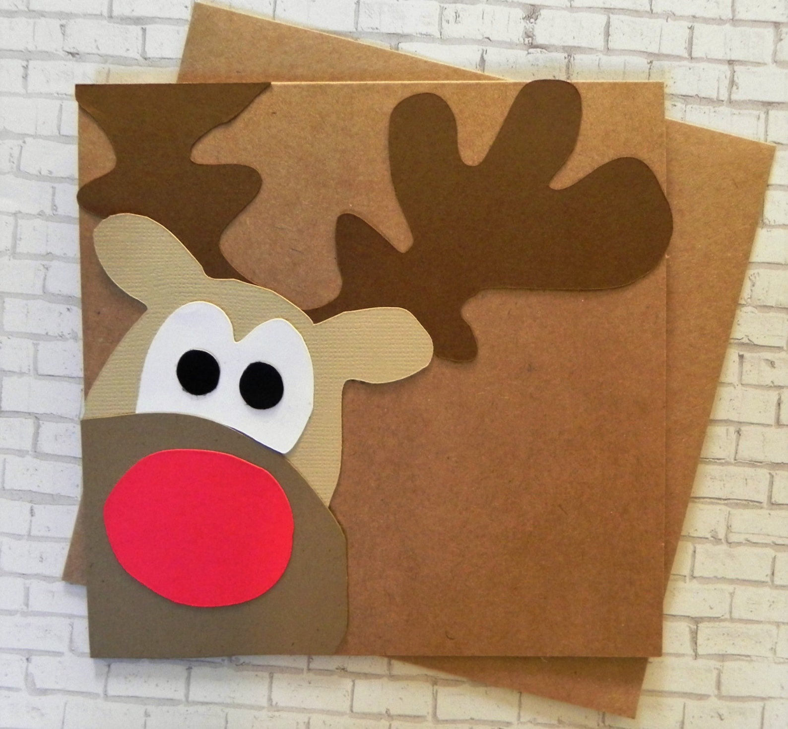 Rudolph Christmas Card, Christmas Card Set, Reindeer Card, Holiday Card ...