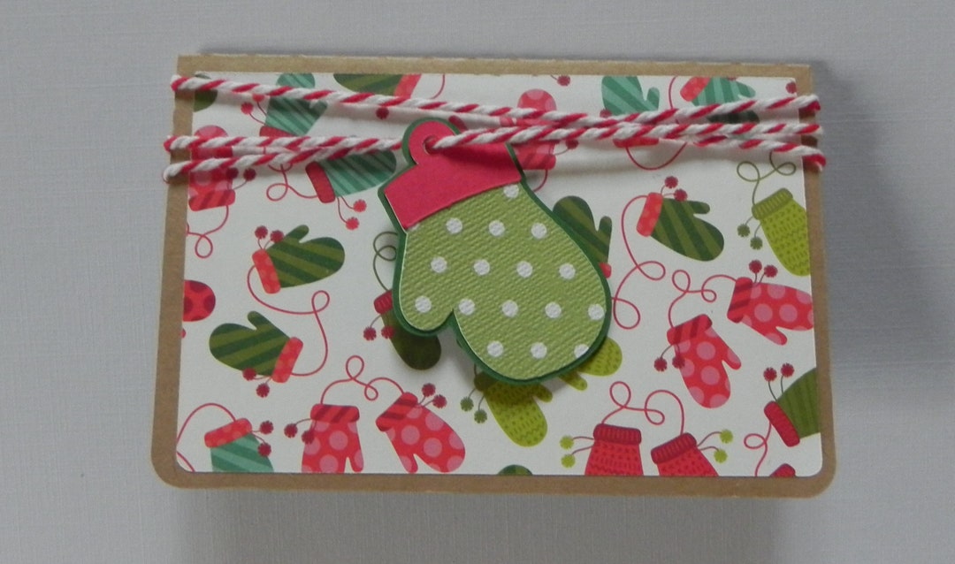 Snow Mitten Christmas Gift Card Holder, Christmas Gift Card, Mitten ...