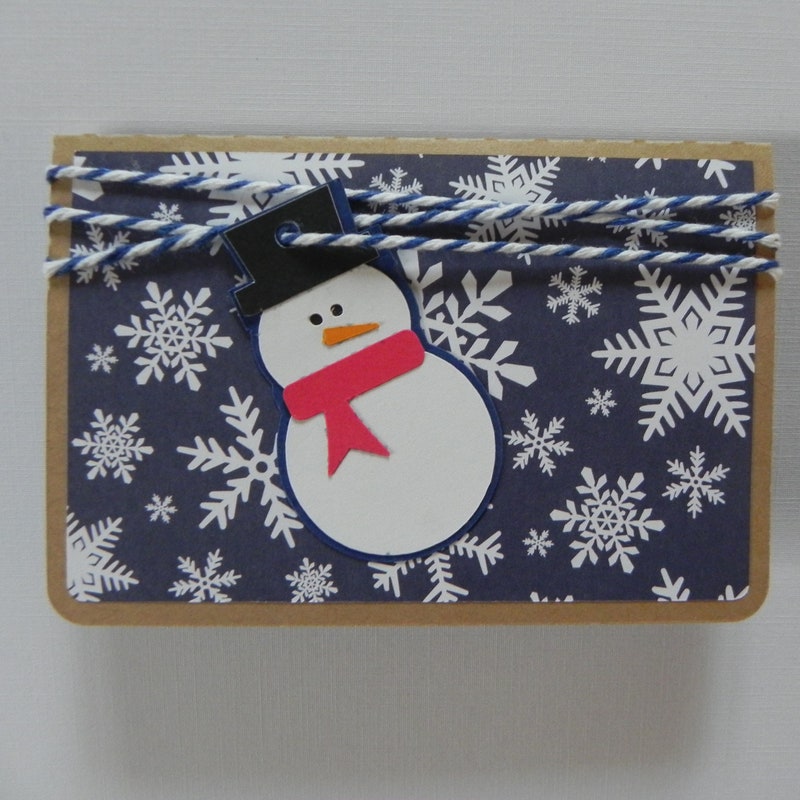 Snowman Card - Etsy