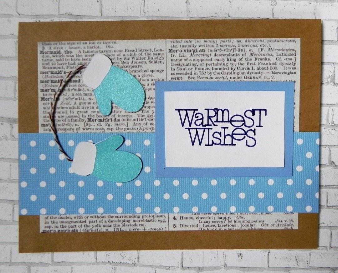 Winter Wishes Card, Christmas Card, Holiday Card, Handmade Card - Etsy
