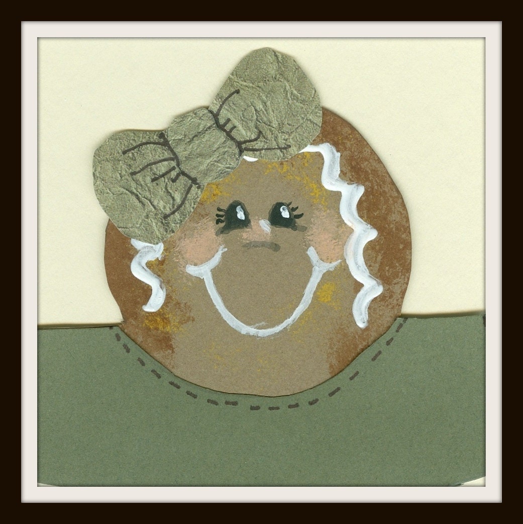 5x7 Original Gingerbread Man Collage, 8x10 Matted Art, Boy or Girl ...