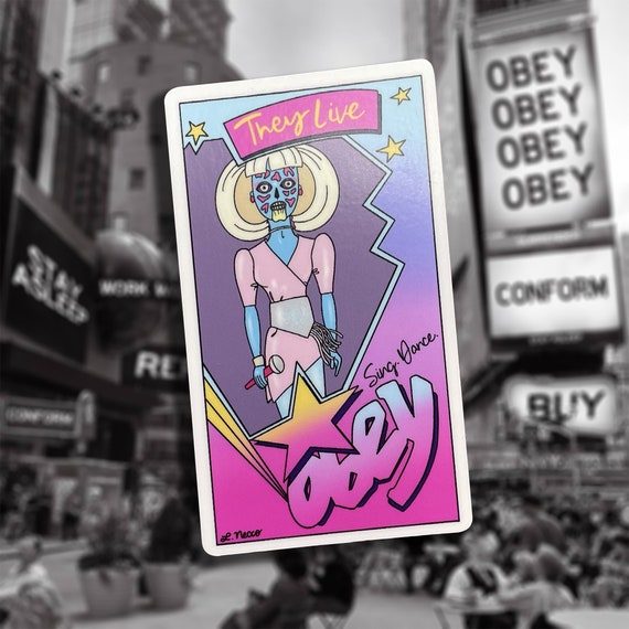 They Live Sticker Obey Sticker Horror Mashup 80's | Etsy