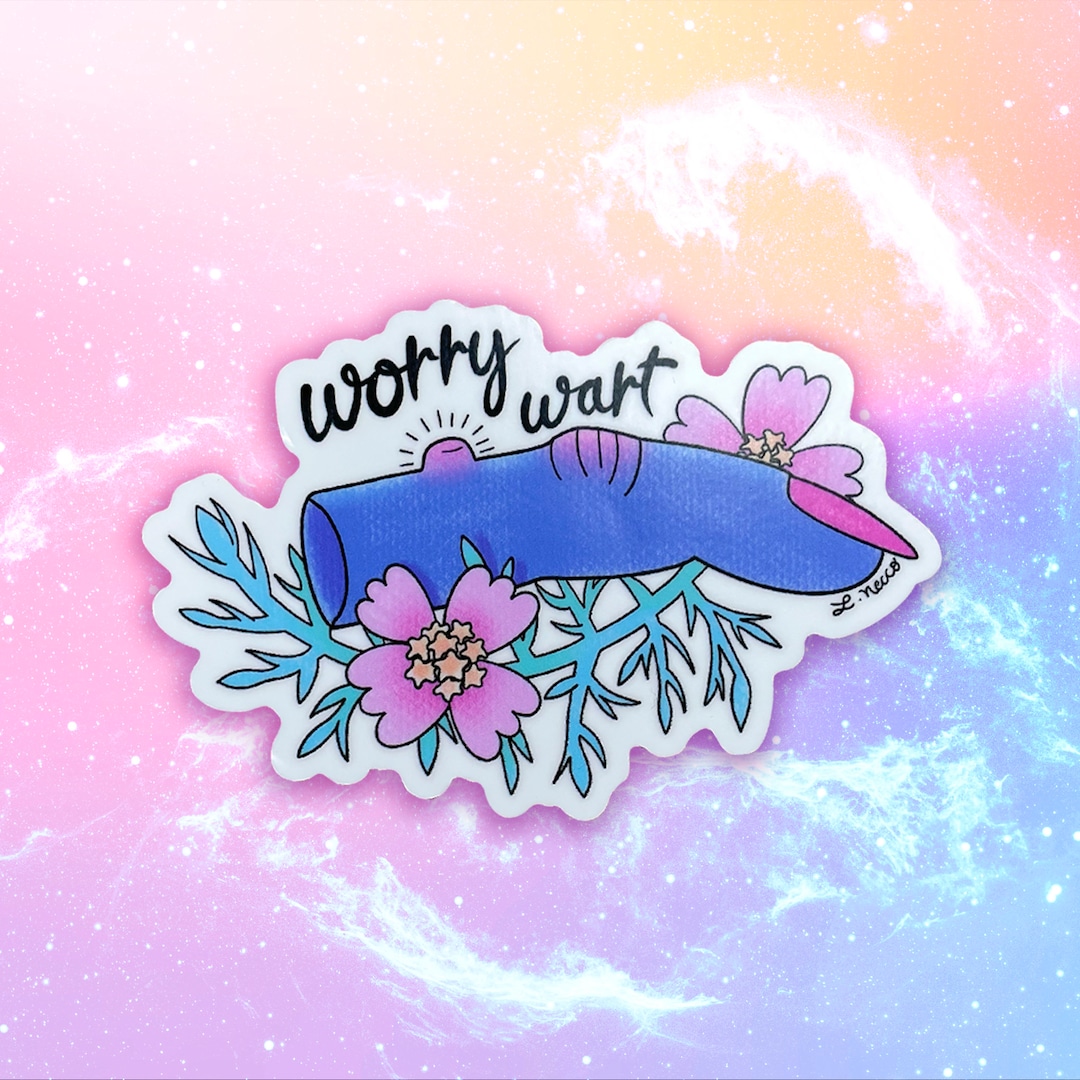 Worry Wart Vinyl Sticker, Anxiety Sticker, Art Sticker - Etsy