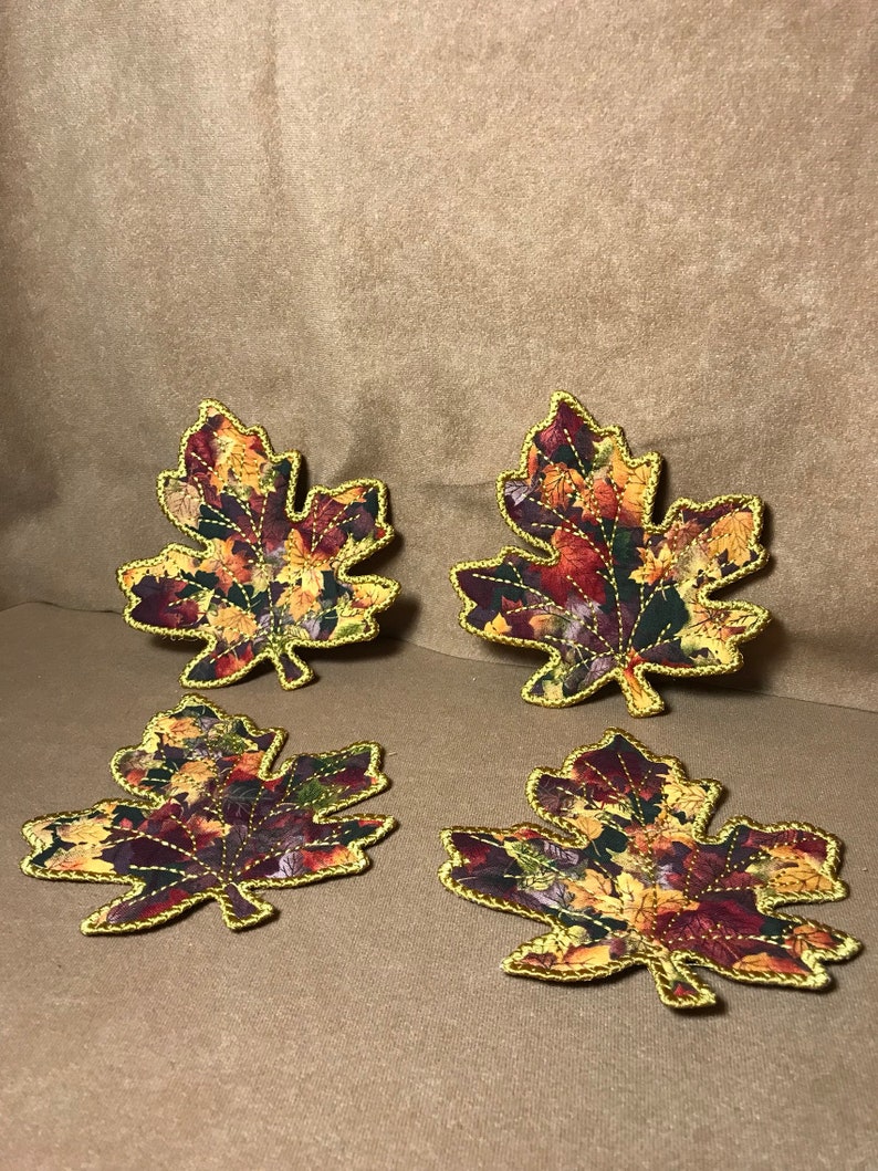 Fall Leaf Coasters Set of 4 - Etsy