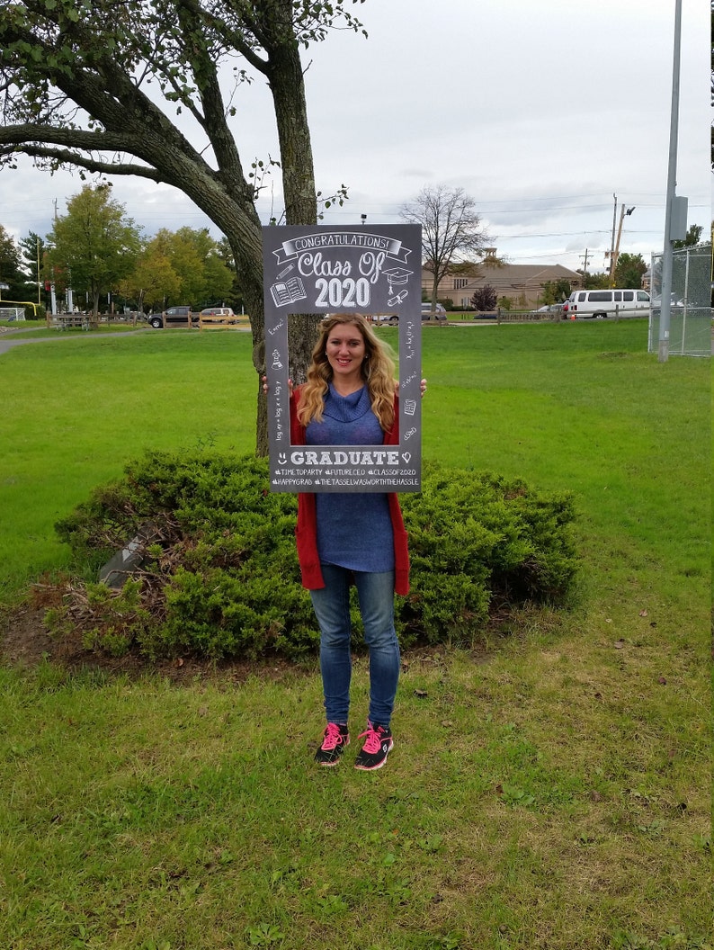 Graduation Selfie Frame Chalkboard Photo Prop Poster Sign | Etsy