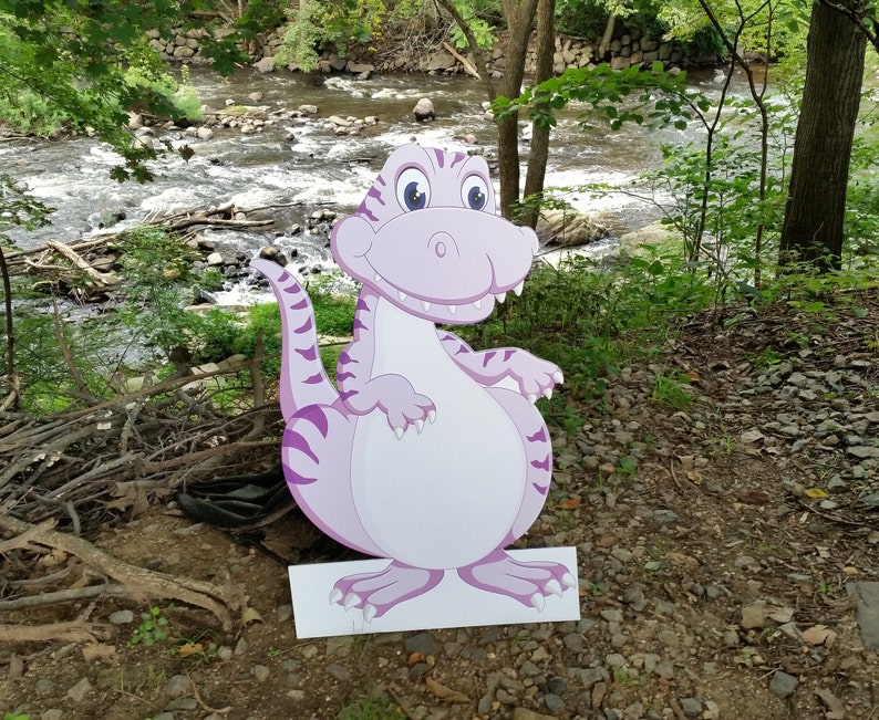 Dinosaur Party Prop, Dinosaur Printable, T-rex Purple Dinosaur ...