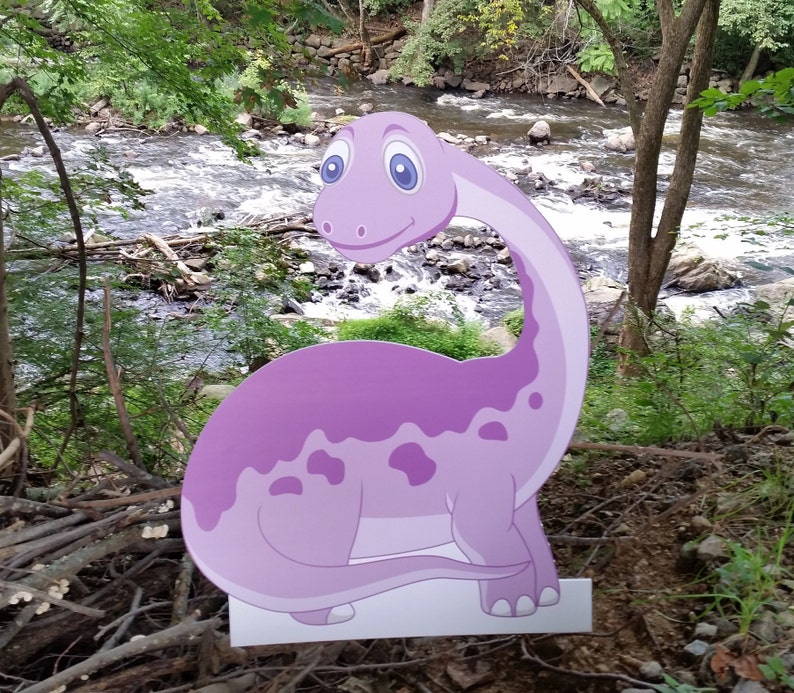 Dinosaur Party Prop Dinosaur Printable Purple Kid Dinosaur - Etsy