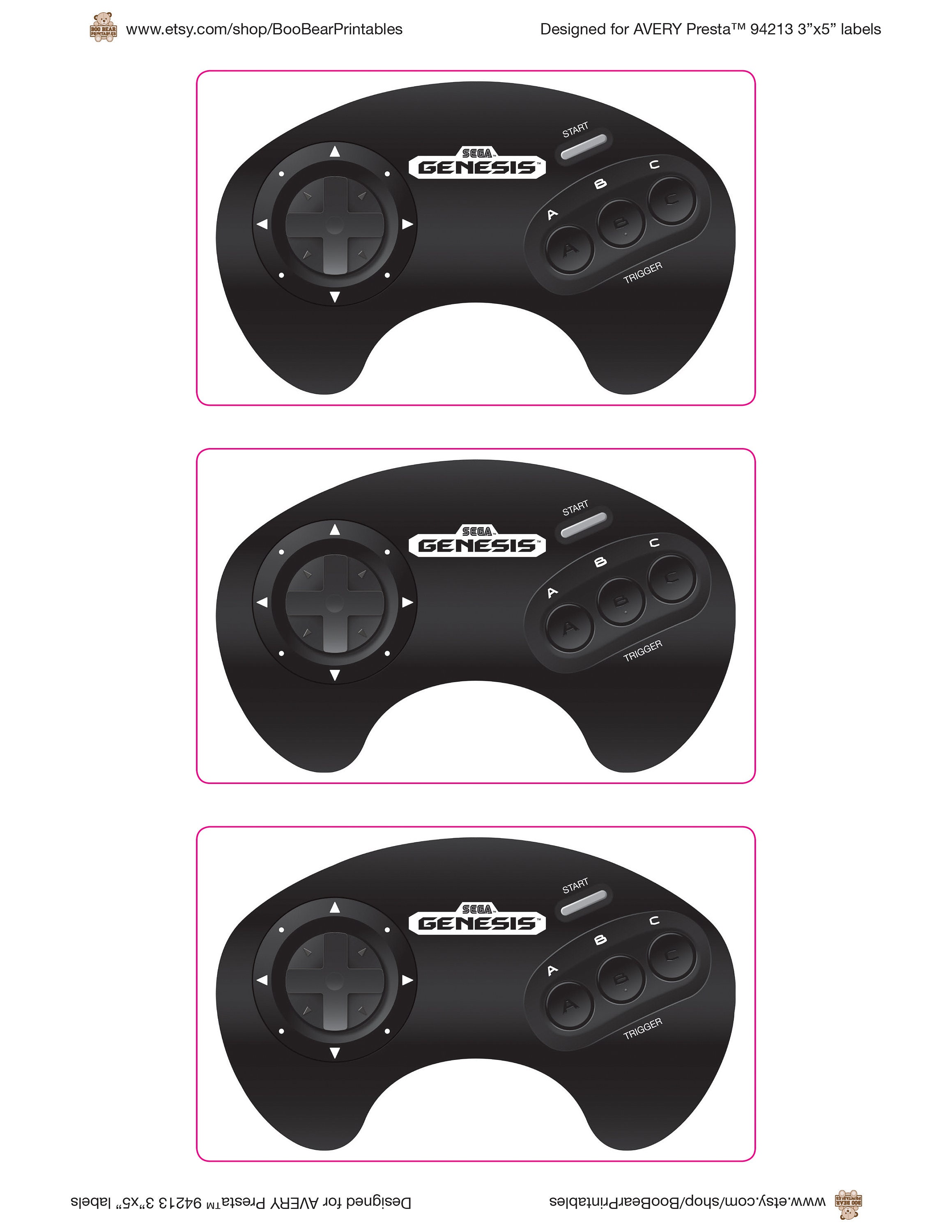 Sega Genesis Controller Stickers Sega Stickers Video Game - Etsy