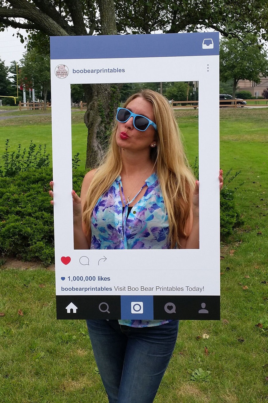 Instagram Style Photo Prop Social Media Frame Selfie Board - Etsy