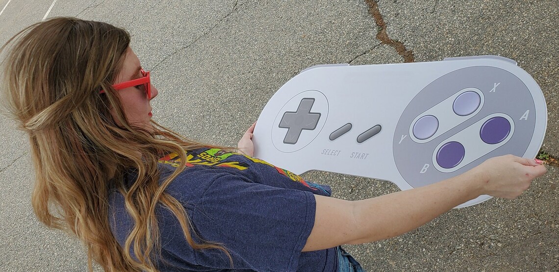 SNES Style Controller Photo Prop, Video Game Party Prop, Gamer Poster ...