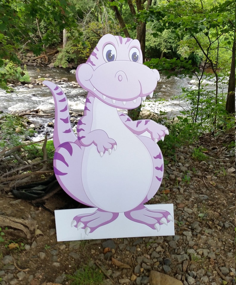 Dinosaur Party Prop, Dinosaur Printable, T-rex Purple Dinosaur ...