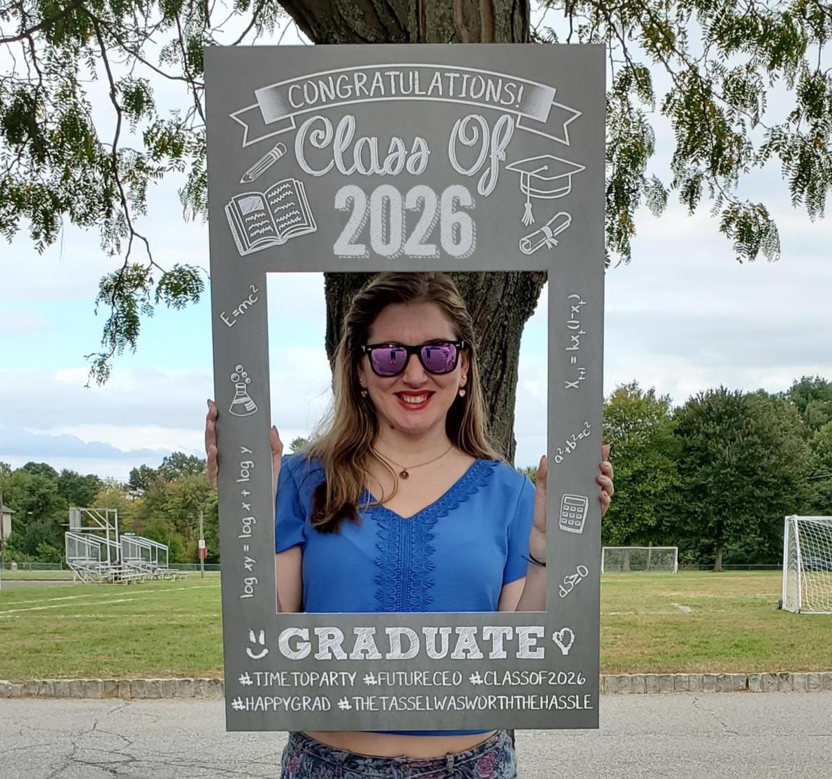 Graduation Selfie Frame, Chalkboard Photo Prop Poster Sign, Selfie ...