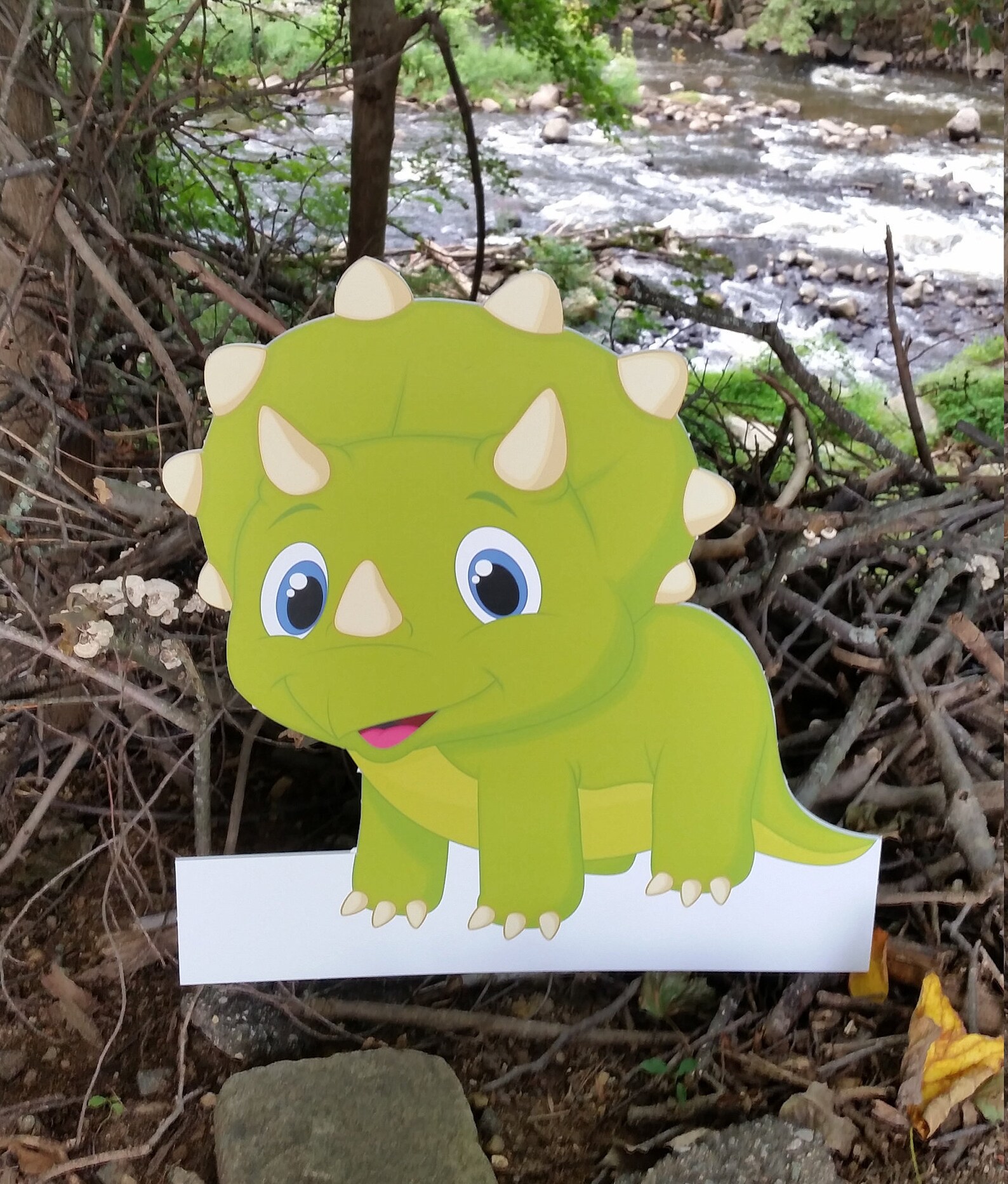 Dinosaur Party Prop, Dinosaur Printable, Kid Triceratop Dinosaur ...