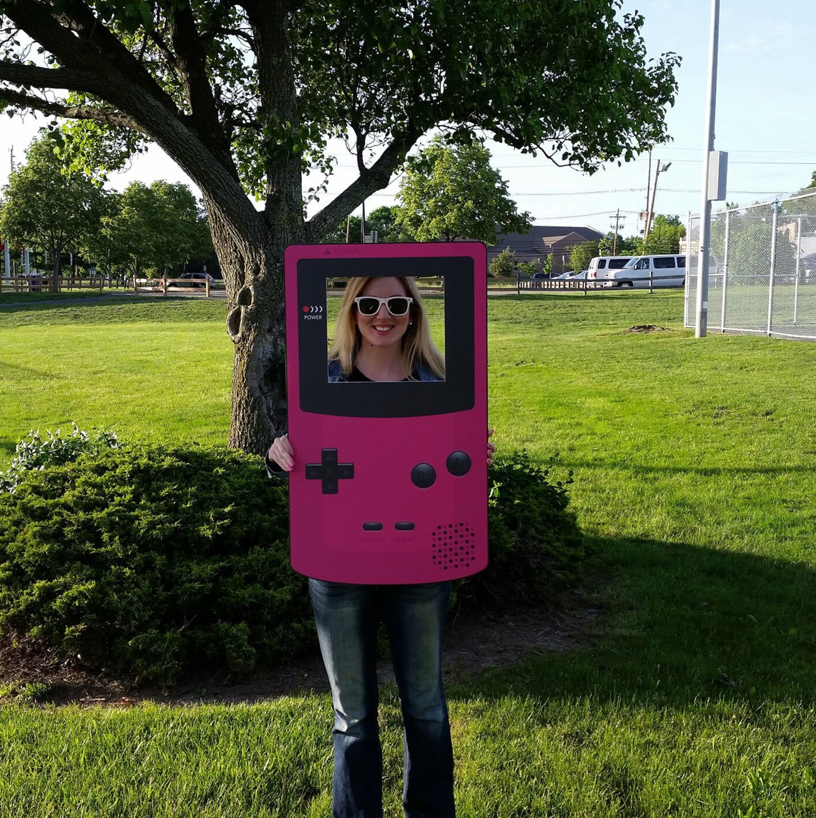 Game Boy Color Style Photo Prop, Video Game Party Prop, Pink, Gamer ...