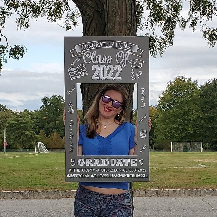 Graduation Selfie Frame Chalkboard Photo Prop Poster Sign - Etsy