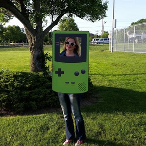 Game Boy Color Style Photo Prop, Video Game Party Prop, Lime Green ...