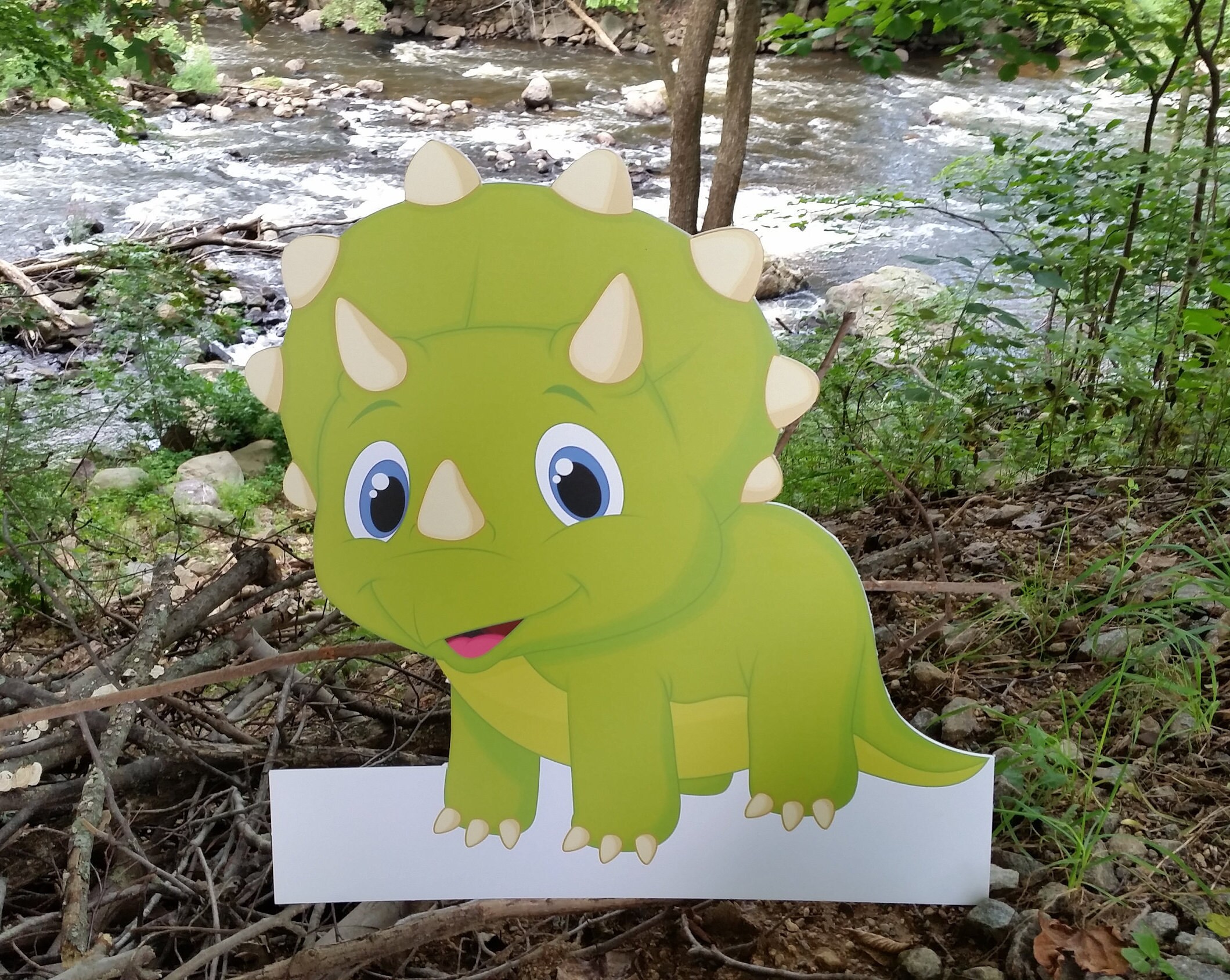Dinosaur Party Prop, Dinosaur Printable, Kid Triceratop Dinosaur ...