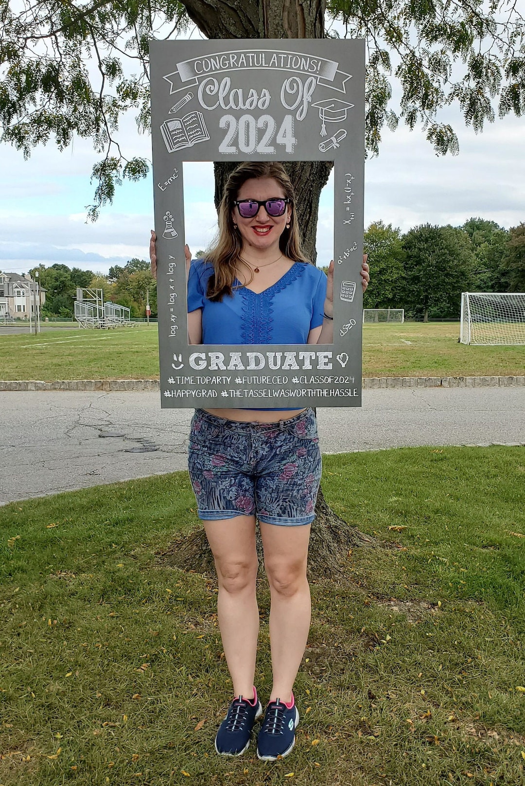 Graduation Selfie Frame, Chalkboard Photo Prop Poster Sign, Selfie ...