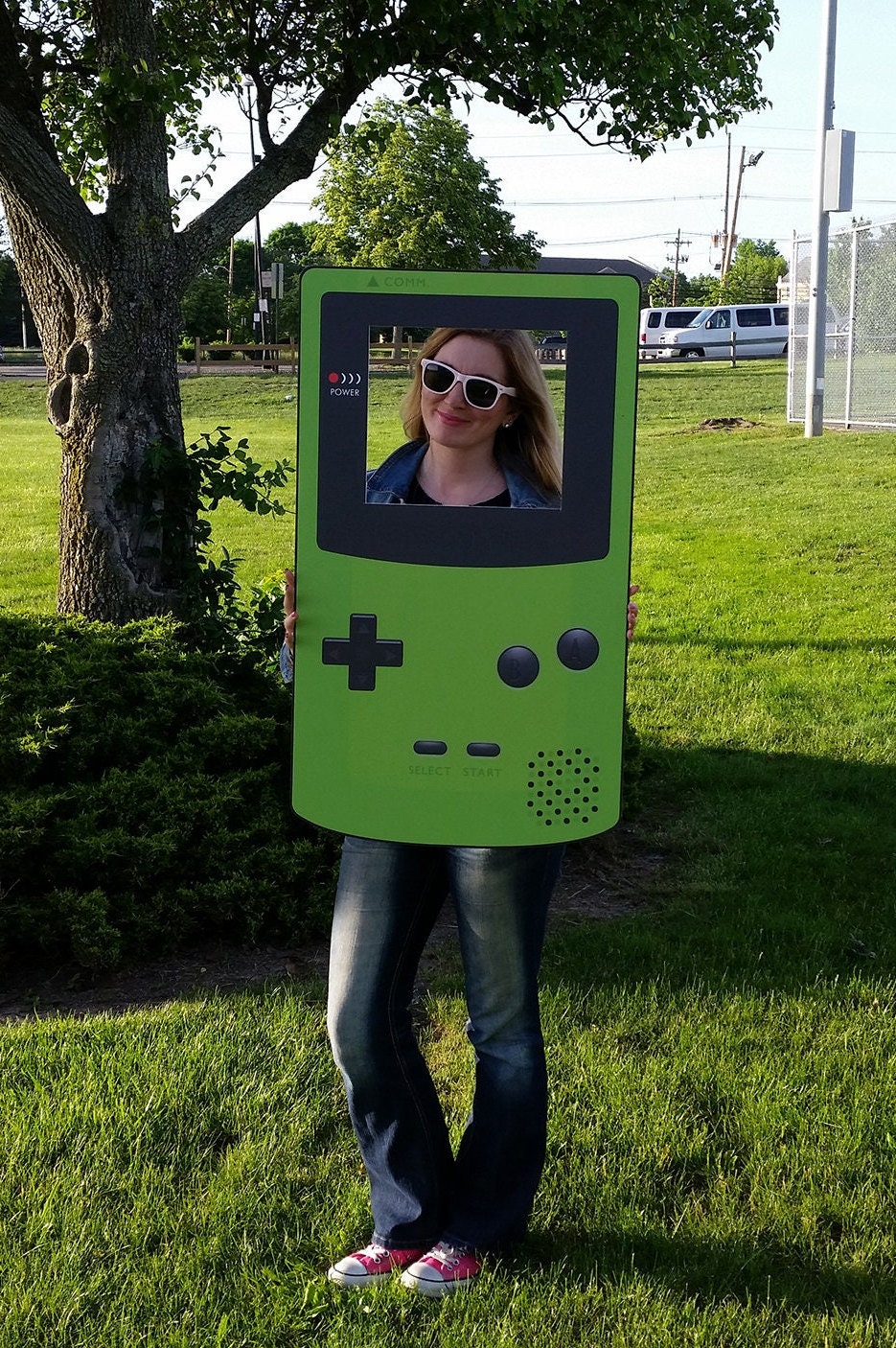 Game Boy Color Style Photo Prop, Video Game Party Prop, Lime Green ...