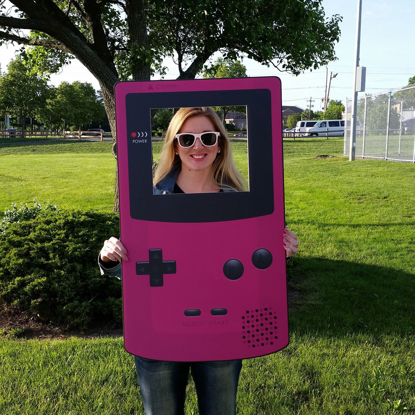 Game Boy Color Style Photo Prop, Video Game Party Prop, Pink, Gamer ...
