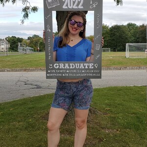 Graduation Selfie Frame, Chalkboard Photo Prop Poster Sign, Selfie ...