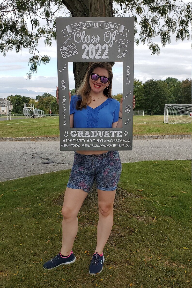 Graduation Selfie Frame Chalkboard Photo Prop Poster Sign - Etsy