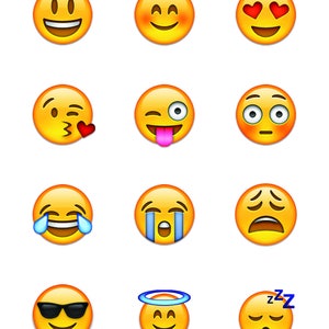 Emoji Labels, Emoticons, Printable, DIY, Social Media Labels, Face ...