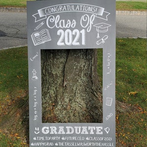 Graduation Selfie Frame Chalkboard Photo Prop Poster Sign | Etsy