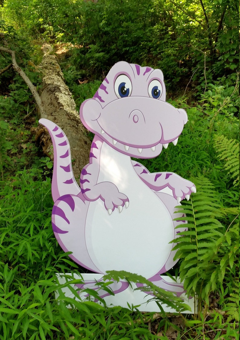 Dinosaur Party Prop, Dinosaur Printable, T-rex Purple Dinosaur ...