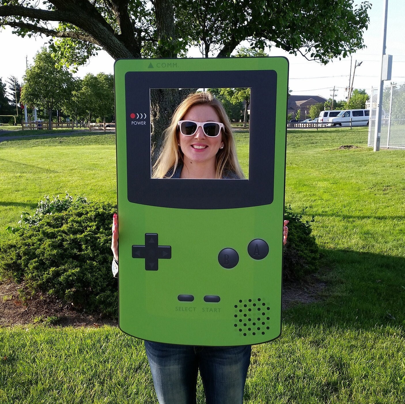 Game Boy Color Style Photo Prop, Video Game Party Prop, Lime Green ...