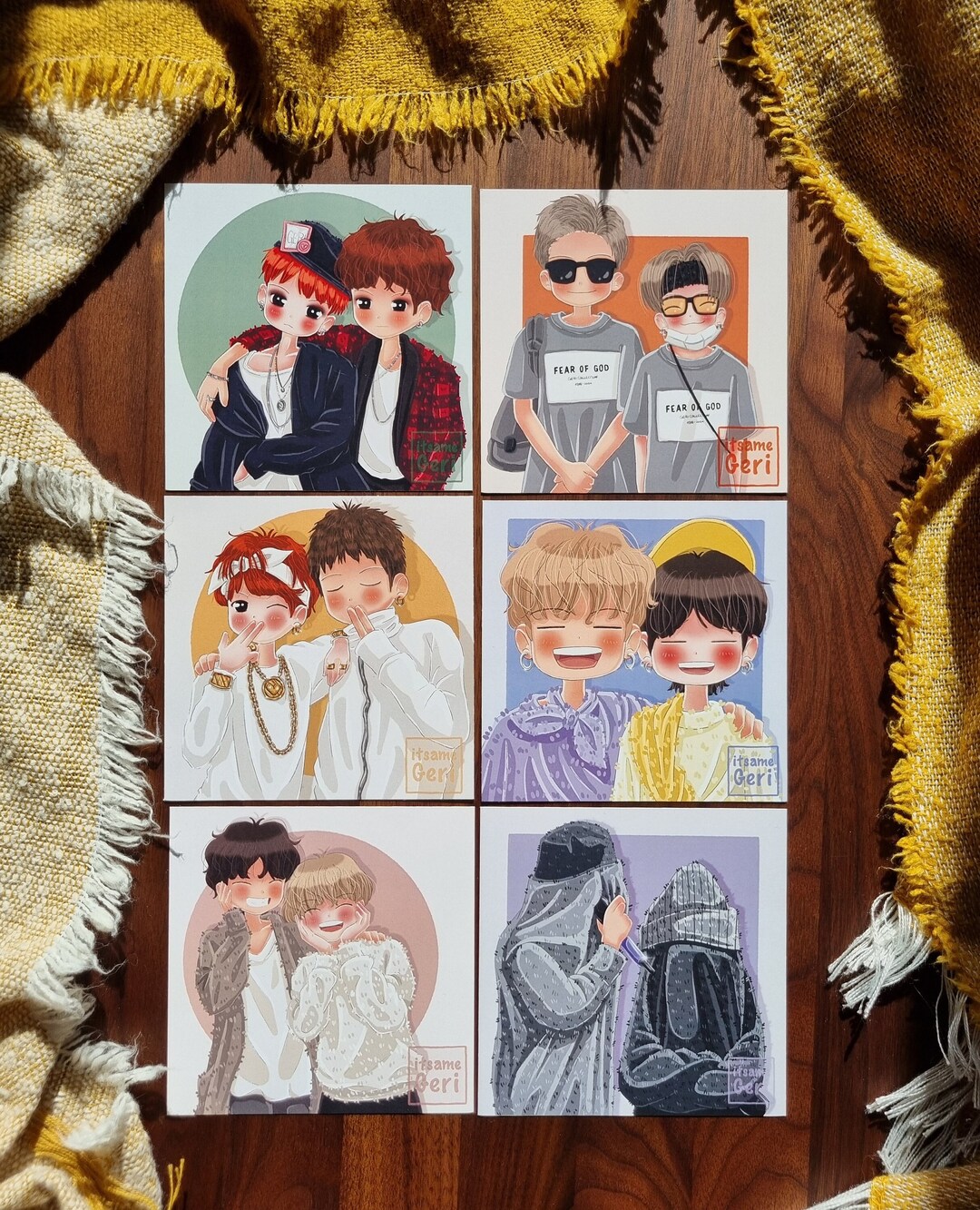 Various BTS Yoongi Unit Art Prints 12x12cm - Etsy UK