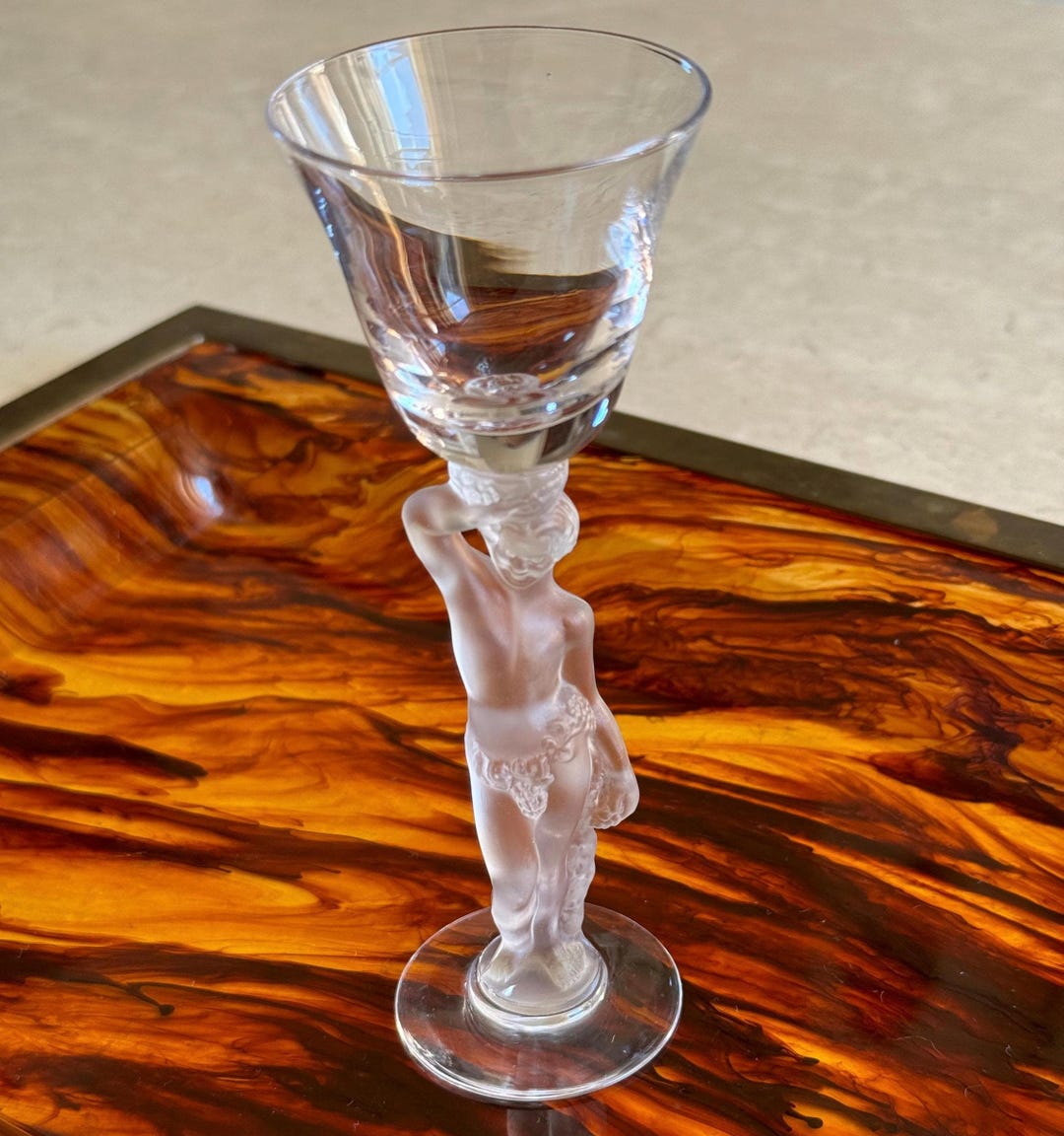 Vintage French Bayel Crystal Bacchus Liqueur Glass - Etsy