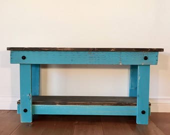 Turquoise Bench - Etsy