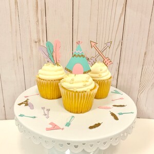 Tribal Cupcake Toppers / Boho Cupcake Toppers / Tribal Decor / Boho ...