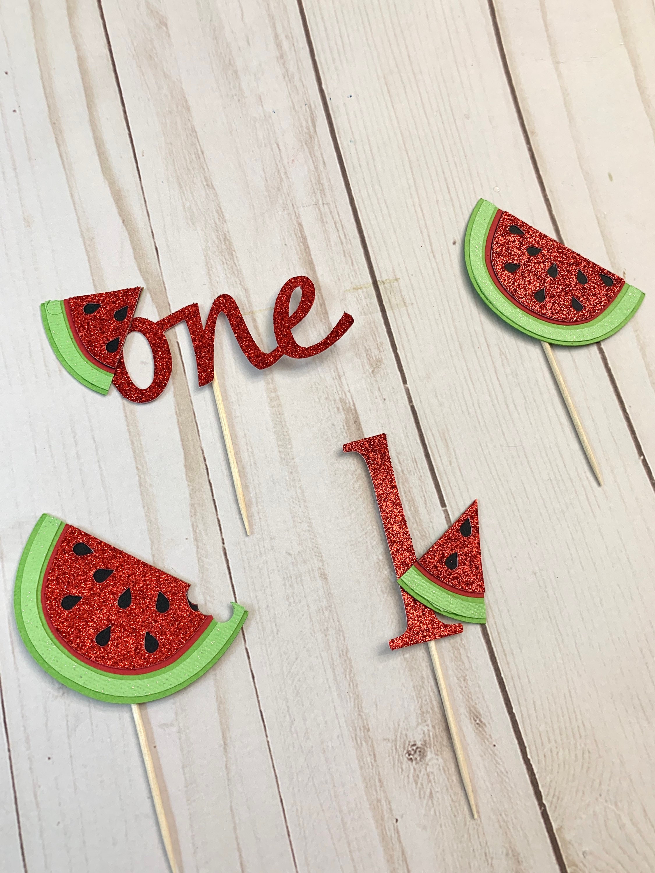 Watermelon Cupcake Toppers / Cupcake Toppers / Watermelon | Etsy