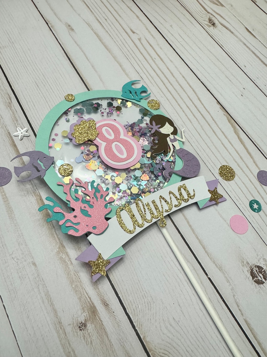 Mermaid Cake Topper / Mermaid Topper / Under the Sea Cake Topper ...