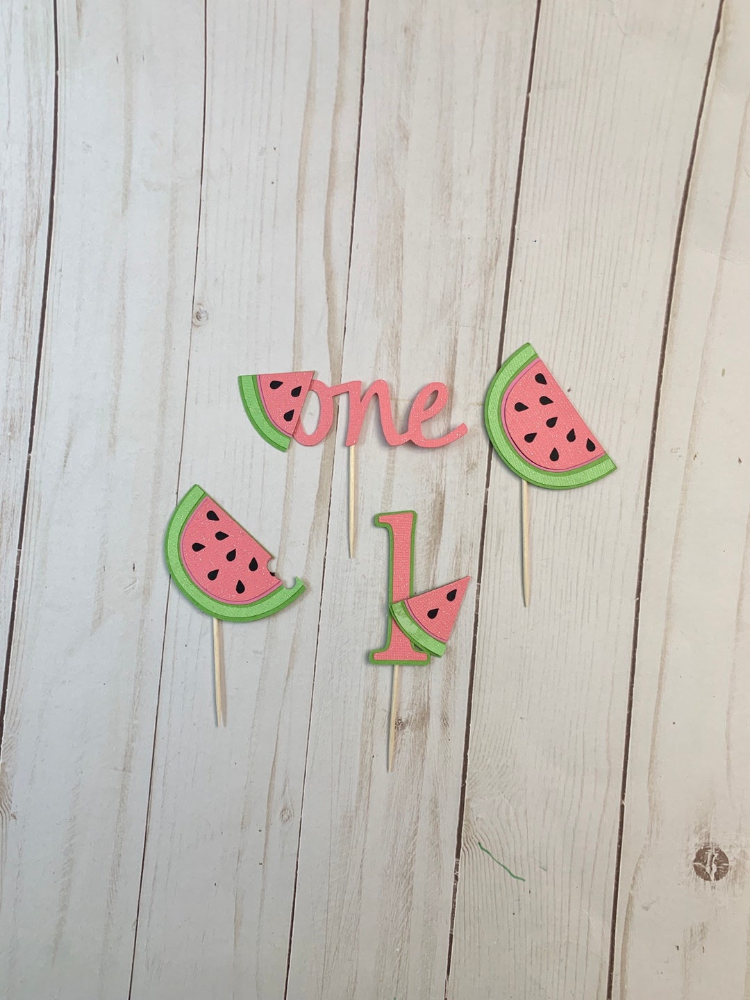 Watermelon Cupcake Toppers / Cupcake Toppers / Watermelon - Etsy