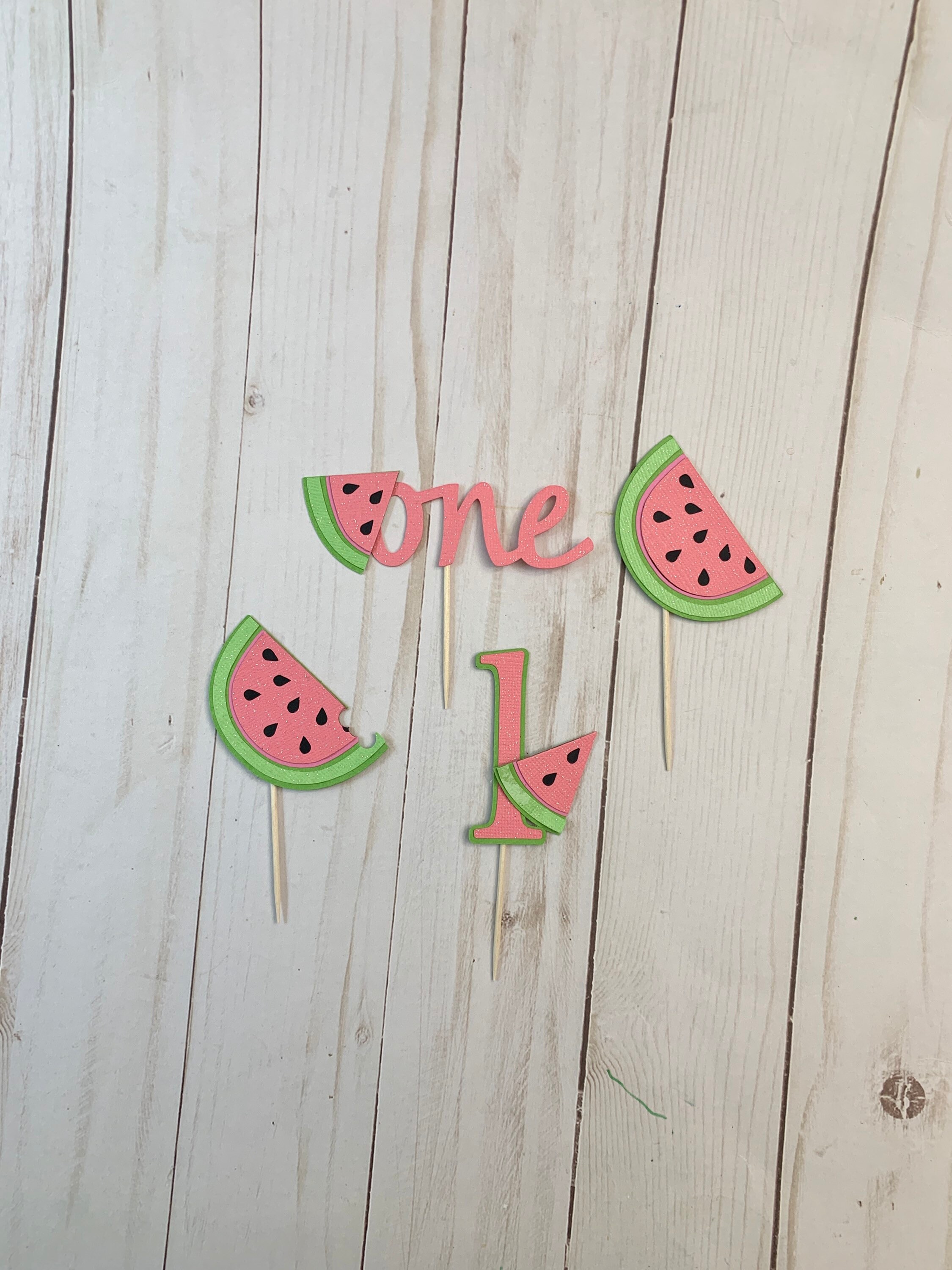 Watermelon Cupcake Toppers / Cupcake Toppers / Watermelon | Etsy
