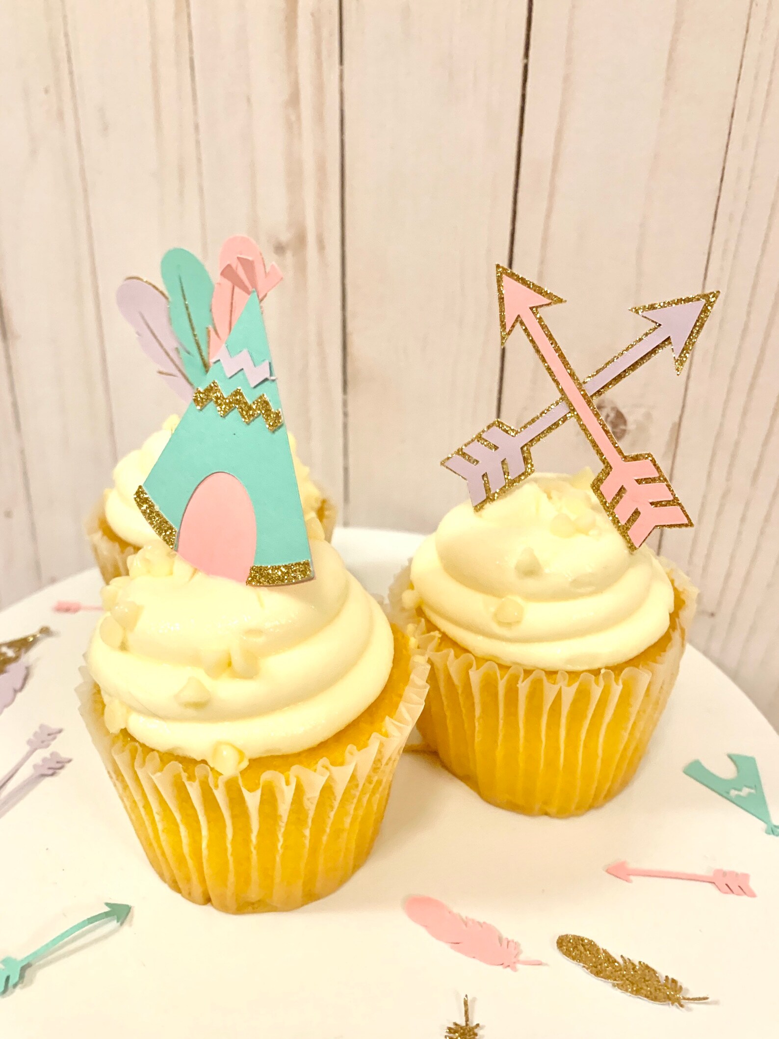 Tribal Cupcake Toppers / Boho Cupcake Toppers / Tribal Decor / | Etsy