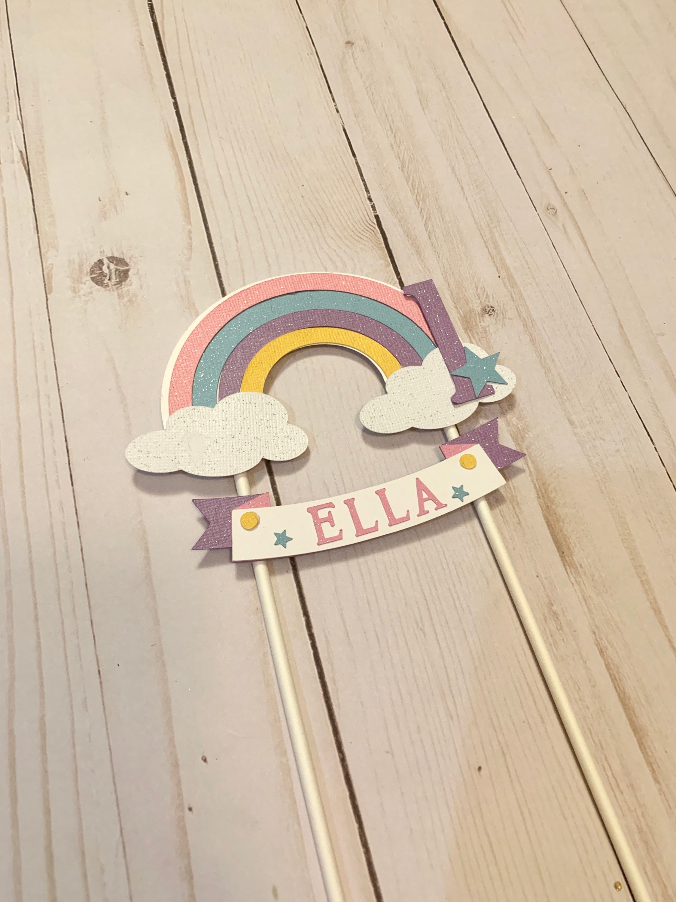 Rainbow Cake Topper / Cake Topper / Rainbow Birthday Party / | Etsy