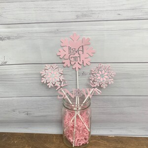 Snowflake Centerpieces / Winter Party / Snowflake Baby Shower ...