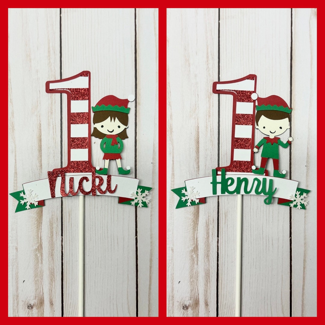 Elf Cake Topper / Christmas Cake Topper / Winter Cake Topper ...