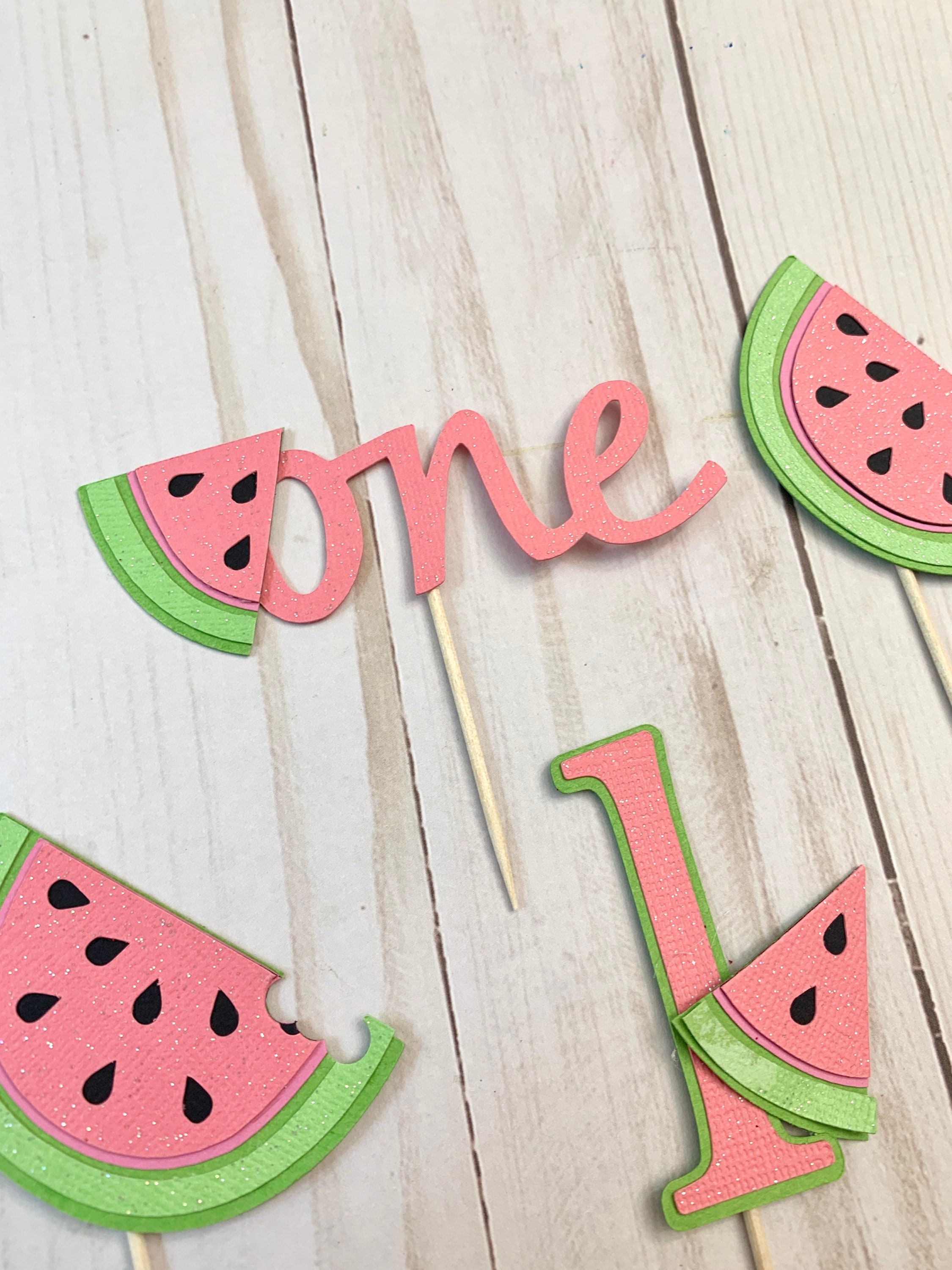 Watermelon Cupcake Toppers / Cupcake Toppers / Watermelon | Etsy