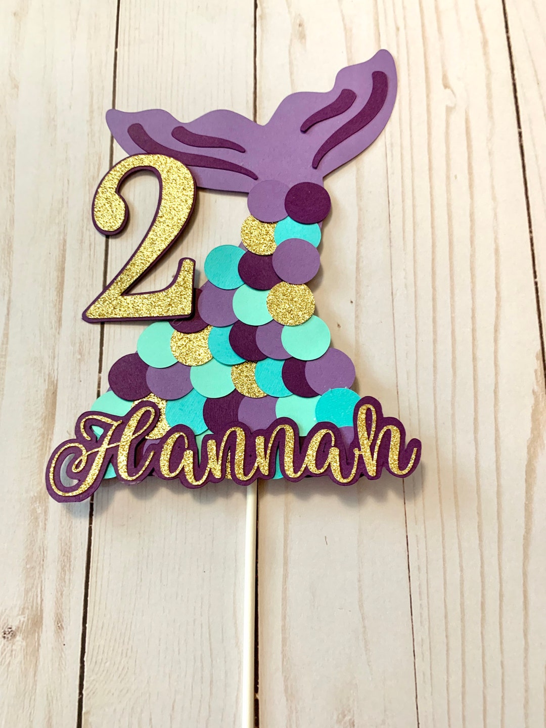 Mermaid Cake Topper / Mermaid Tail Cake Topper / Under the Sea - Etsy