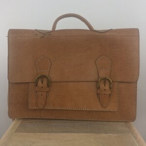 1990's Tan Leather Messenger Bagcomputer Baglaptop Bagman Pursecarrier ...